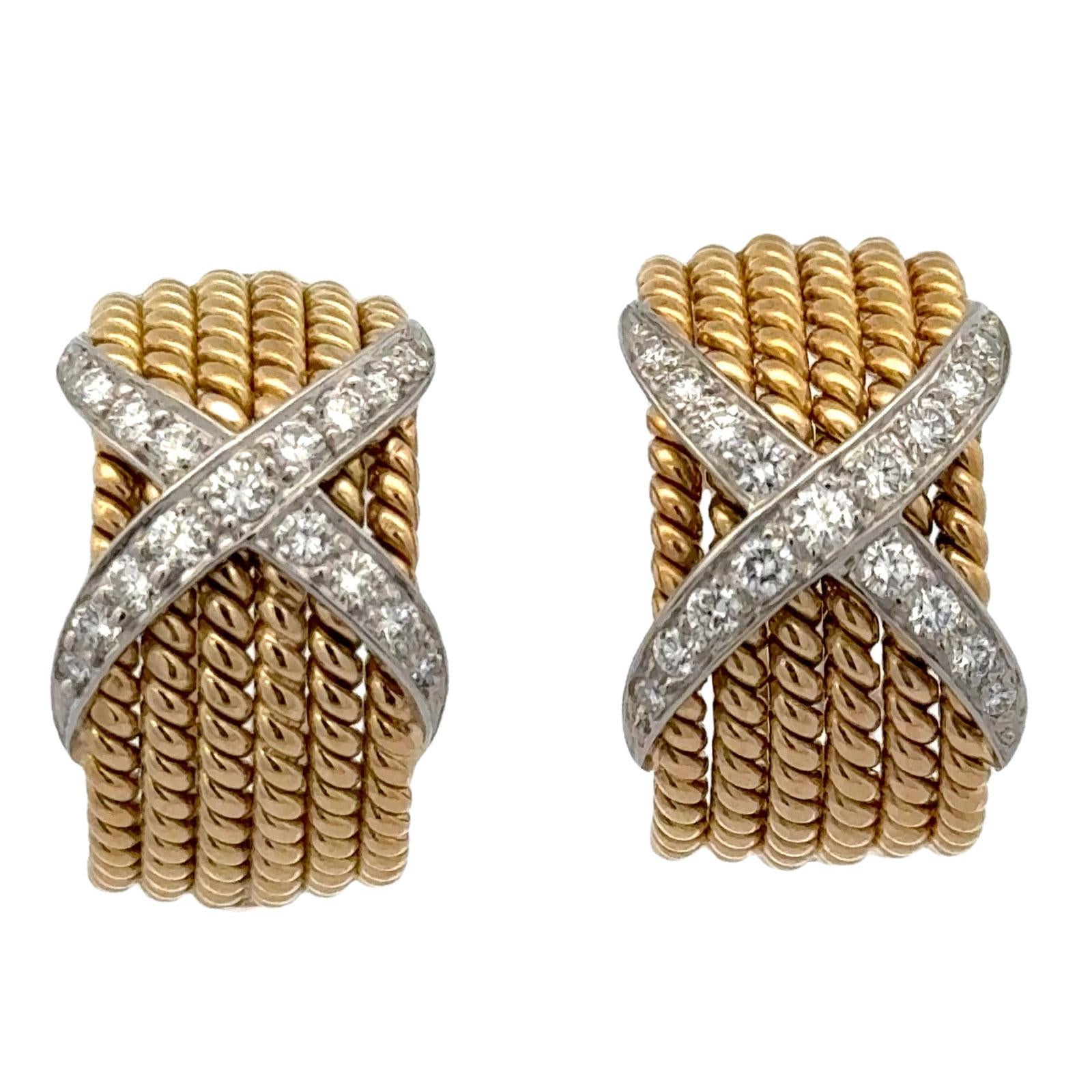 Gold and platinum earrings store